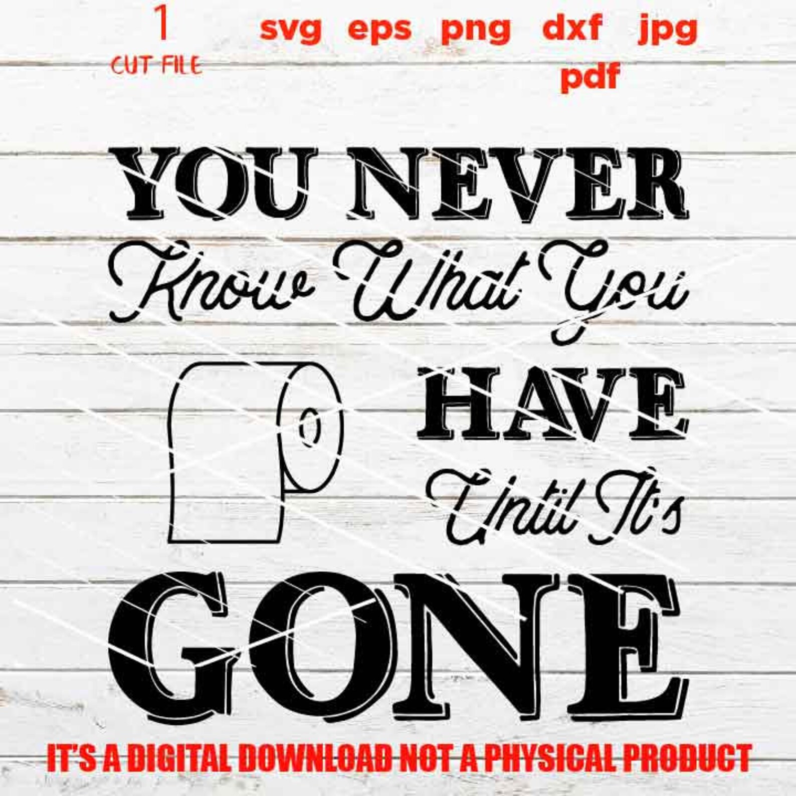You Never Know What You Have Until It's Gone Svg Design - Etsy