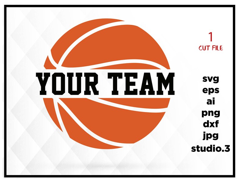 Basketball split frame SVG instant download design for | Etsy