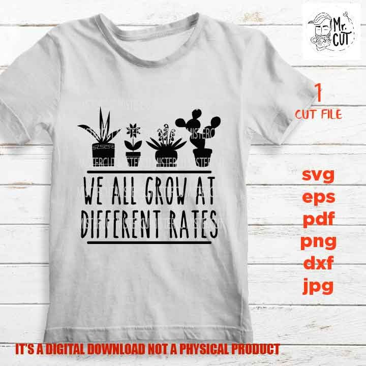 We All Grow at Different Rates Counselor Cut File Coworker - Etsy