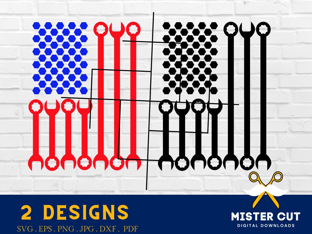 Wrench Flag Svg, Mechanic Svg, Mechanic Clipart, Mechanic Shirt, Wrench ...
