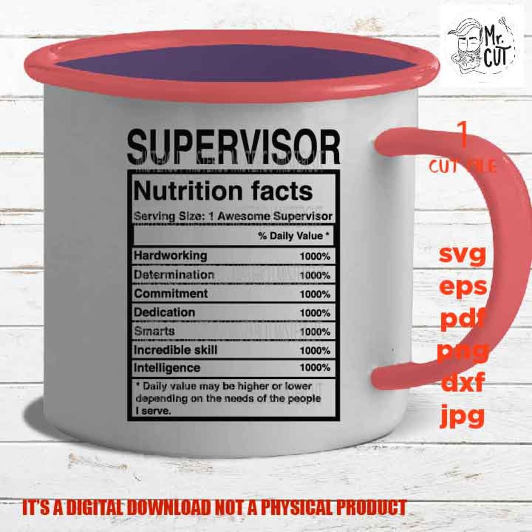 Supervisor Facts Shirt Vector Design, Sign Svg, Worker Idea Gift, Sign ...
