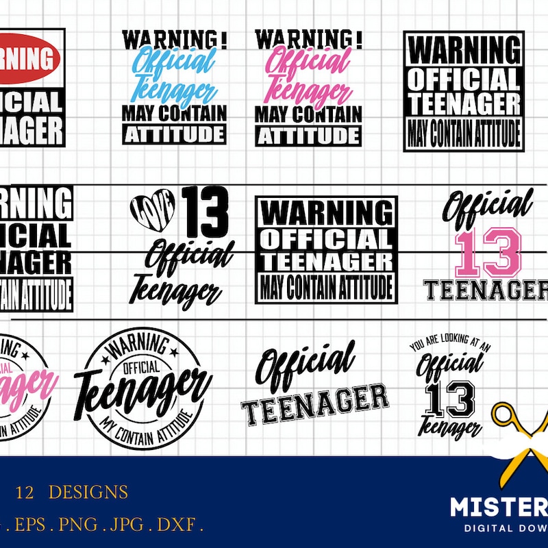 Official Teenager Svg - Etsy