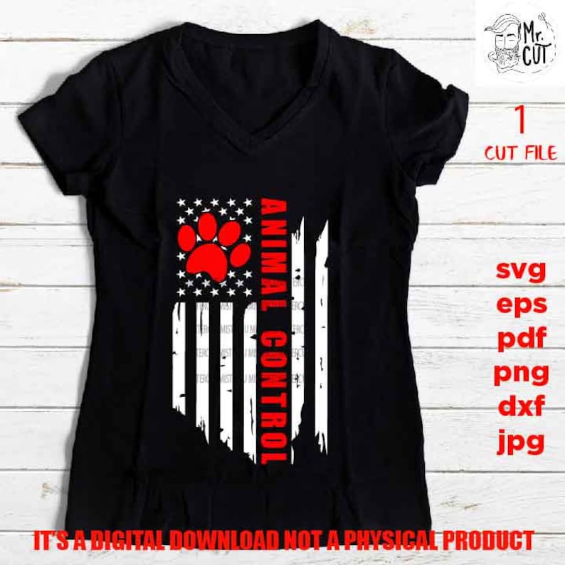 USA Flag Svg Animal Control Flag Shirt Vector Design Sign | Etsy