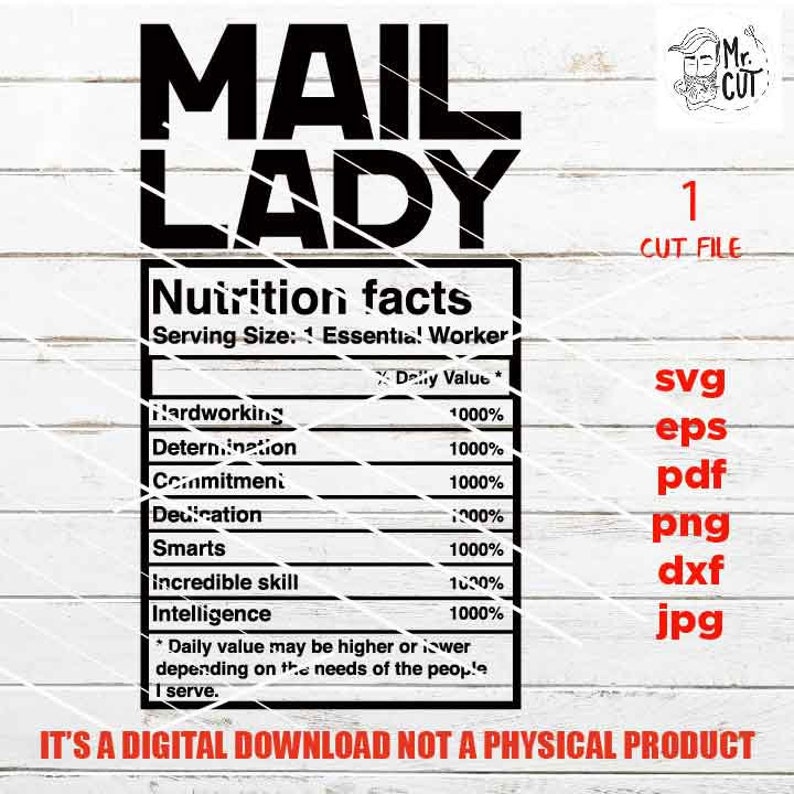 Mail Lady Facts Shirt Vector Design Sign Svg Postal Worker | Etsy