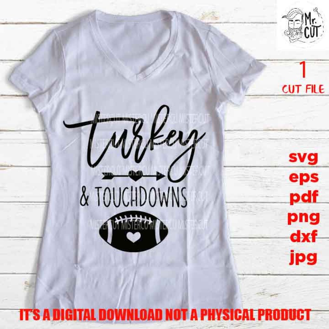 Turkey and Touchdowns File Football Svg SVG PNG High - Etsy