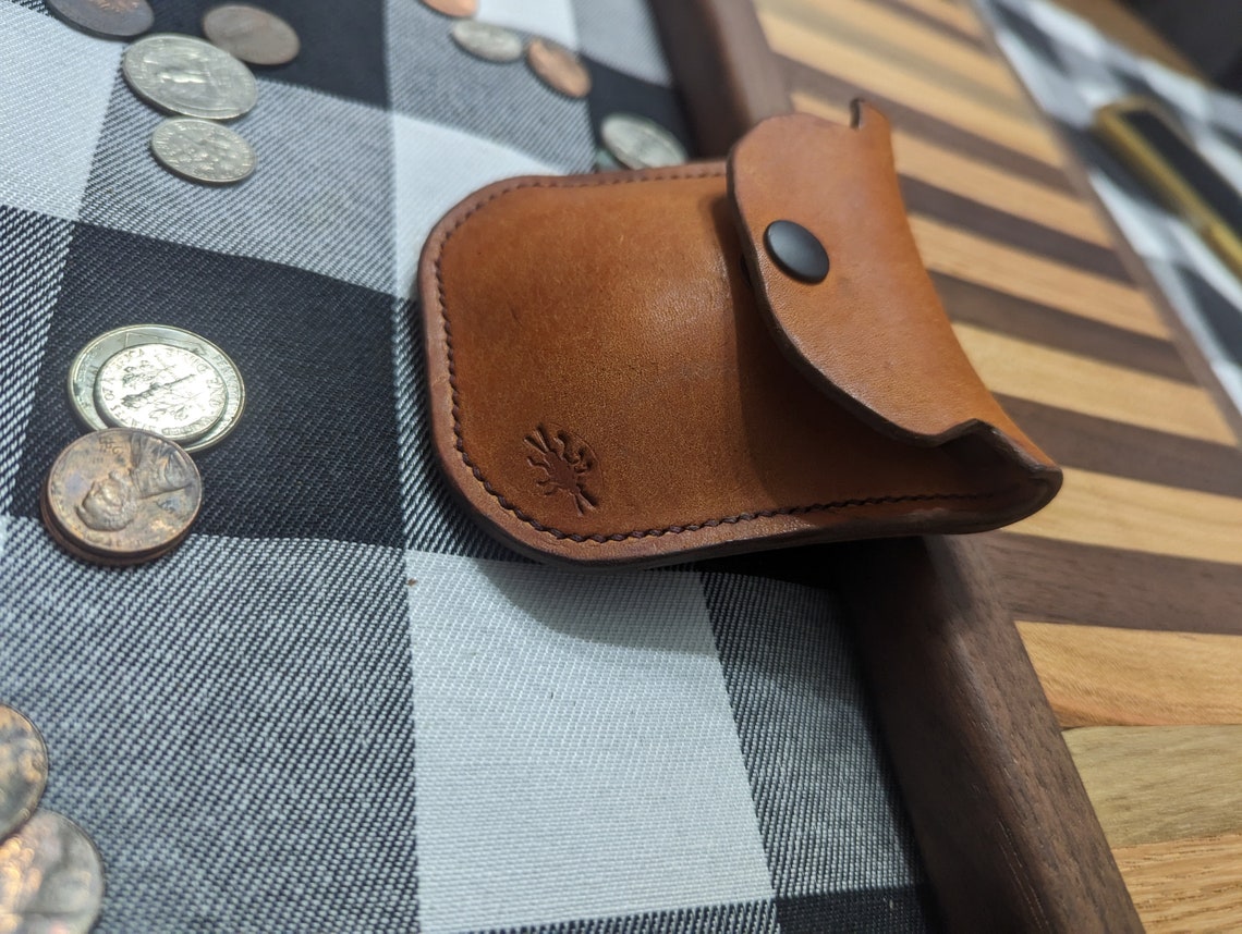 Hand Stitched Leather Coin Gobbler - Etsy