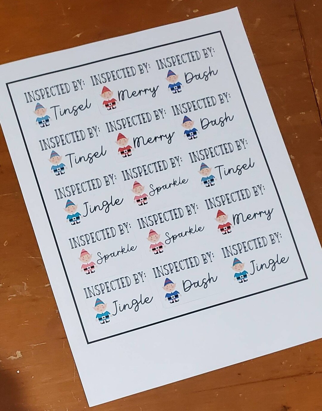 Elf Inspection Stickers for Kids Christmas Gifts - Etsy