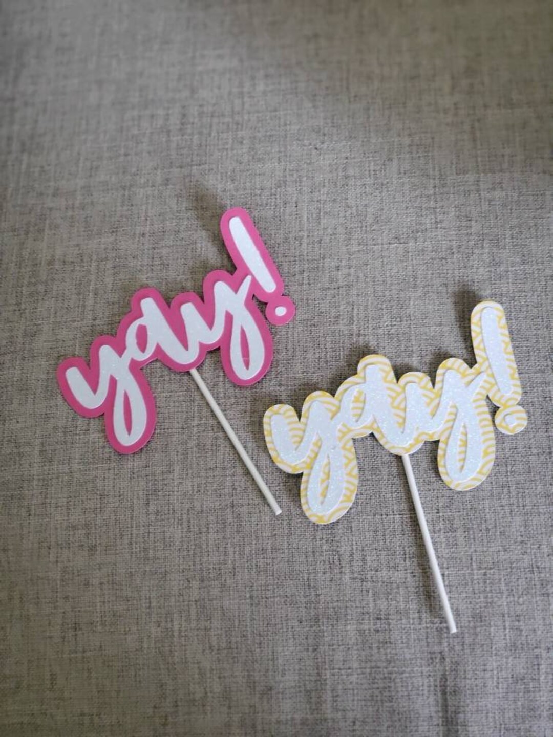 Mini Yay Cake Topper - Etsy