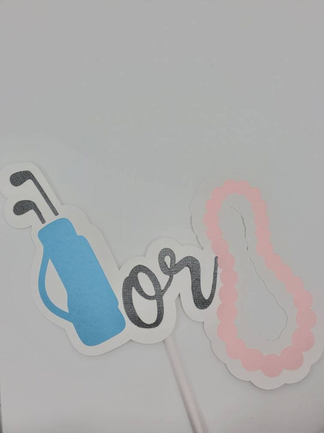 Putter or Pearls Golf Themed Gender Reveal Cake Topper - Etsy