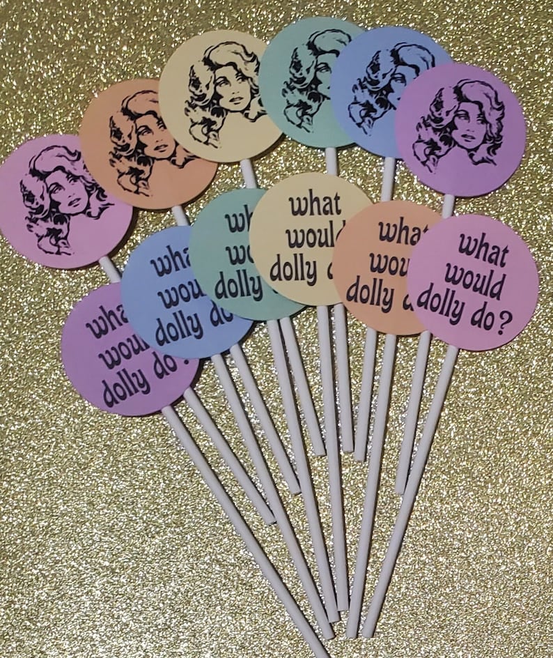 Dolly Parton Cupcake Toppers - What Would Dolly Do? - Etsy