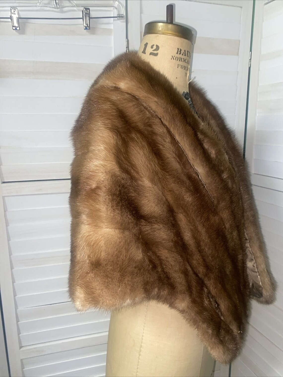 Vintage Brown Mink Fur Stole Shawl Cape One Size Petersen-harned-von ...