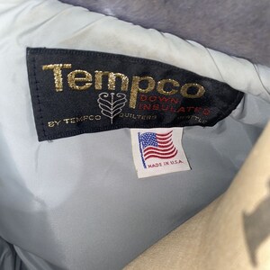 70s VTG Quilted Down Filled "tempco" Fur Collar Winter Jacket S/M Made ...