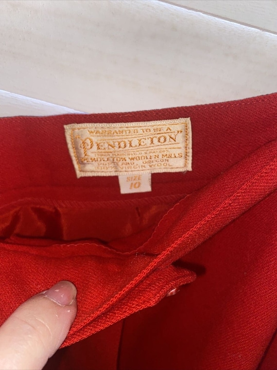 Vintage Pendleton Red Virgin Wool Pencil Skirt Women’… - Gem