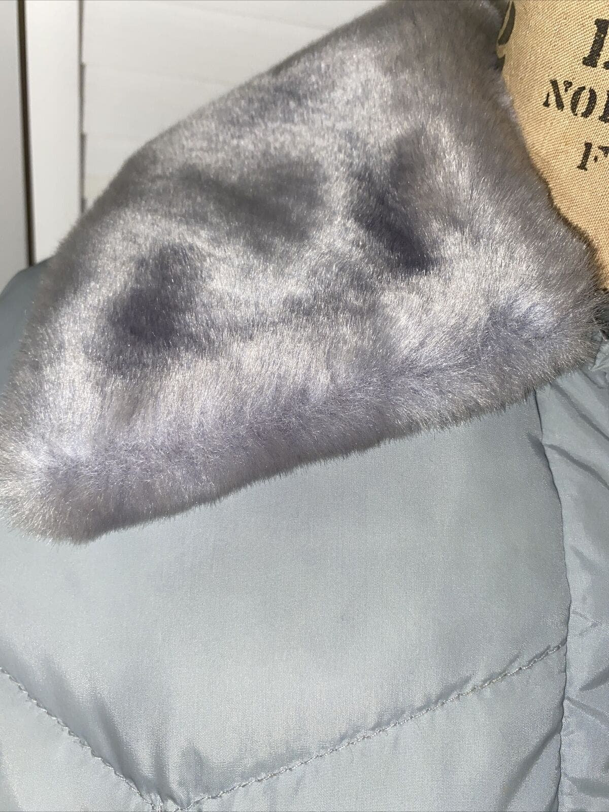 70s VTG Quilted Down Filled tempco Fur Collar Winter Jacket S/M Made in ...