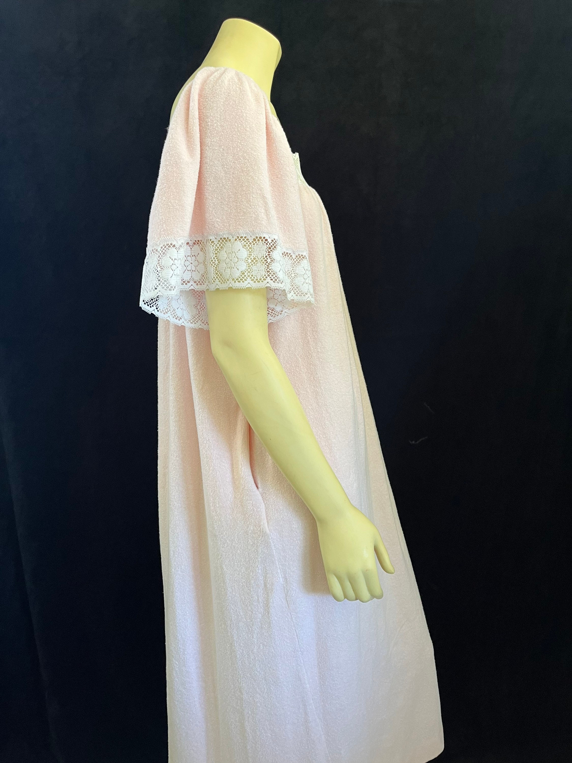 Women's Vintage 70s Pink Terry Cloth Bathing Suit Cover-up - Etsy