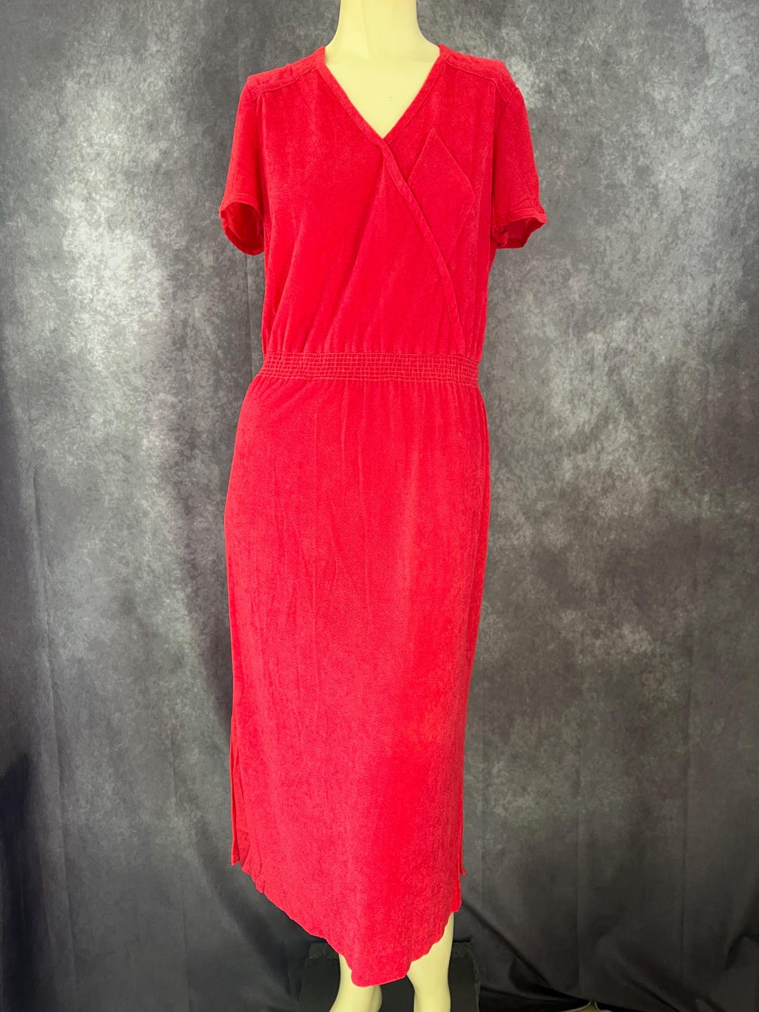 Vintage 70s Terry Cloth Dress Size Medium - Etsy