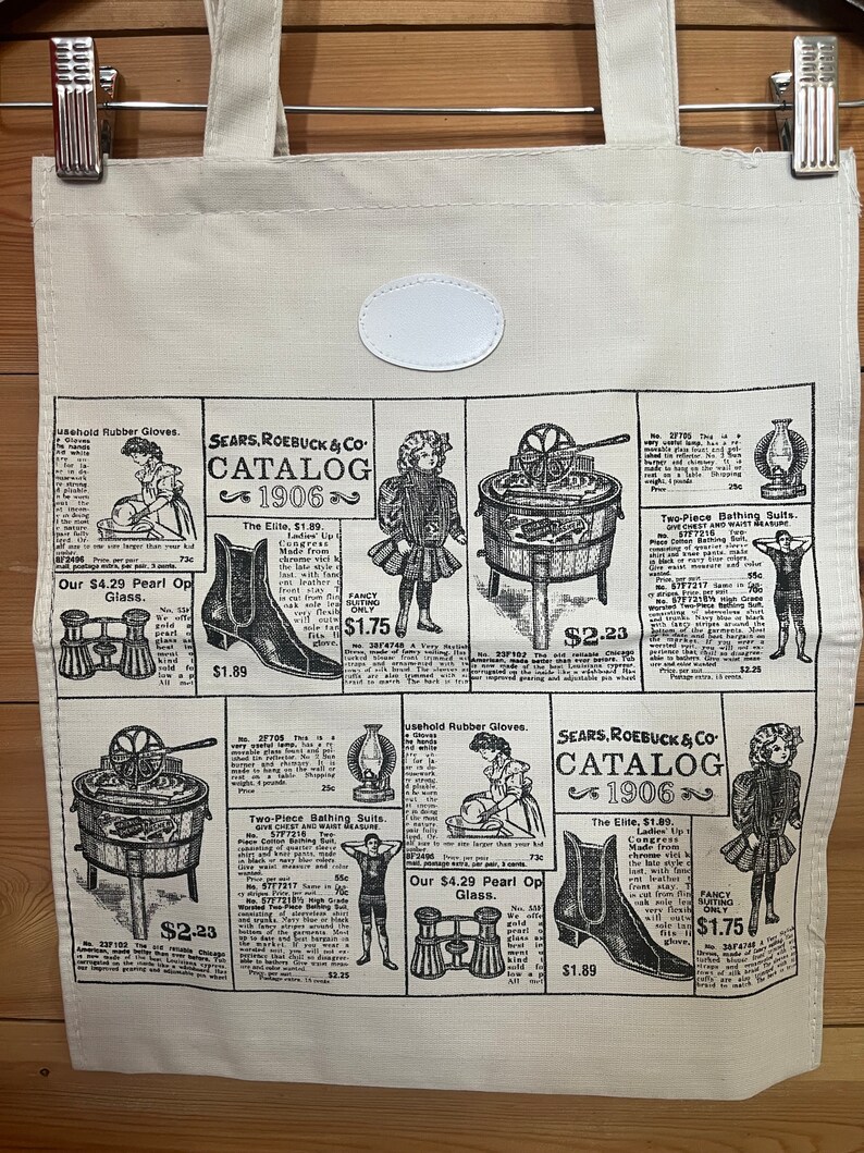 Vintage Sears Catalog Canvas Tote Bag - Etsy