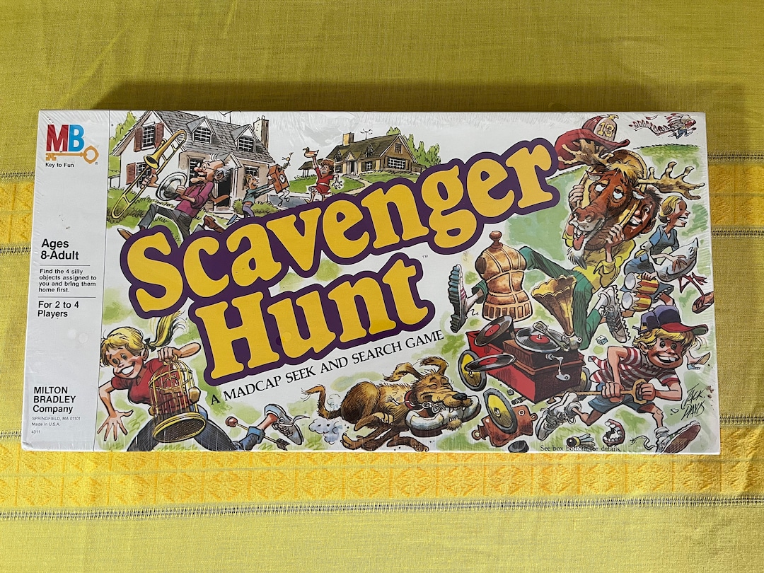 Vintage Scavenger Hunt Board Game - Etsy
