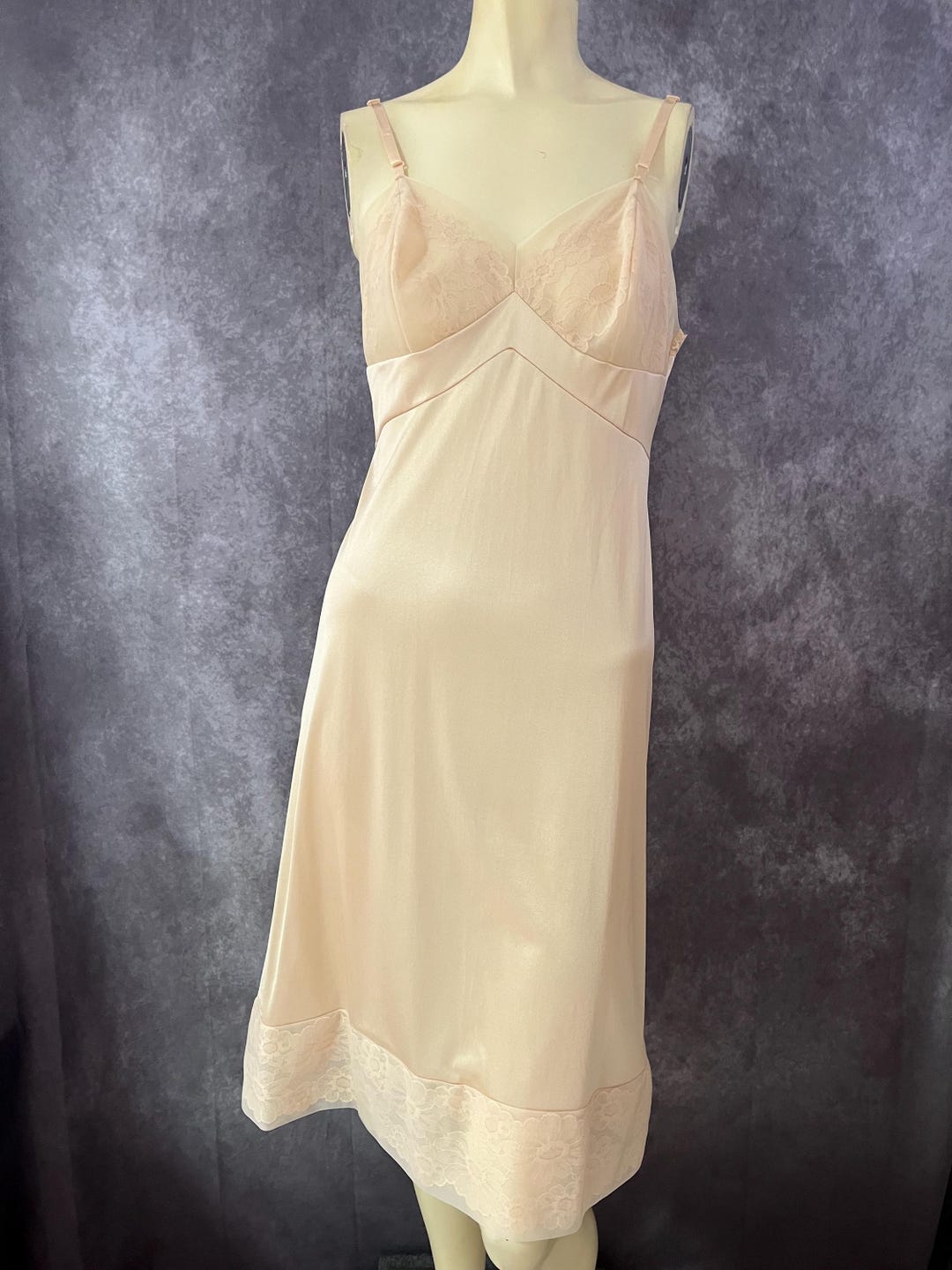 Vintage Beige Full Slip Size 36 - Etsy