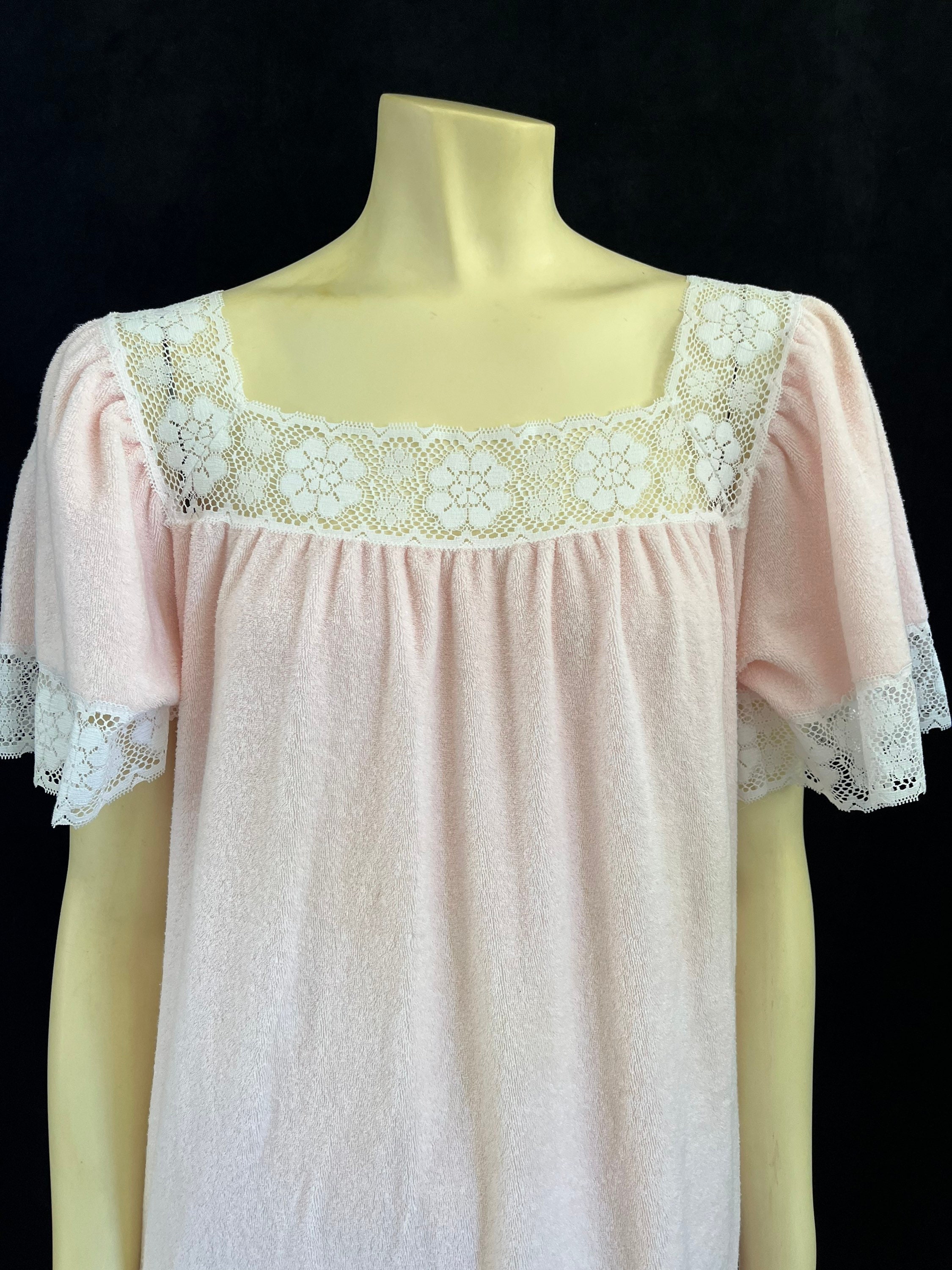 Women's Vintage 70s Pink Terry Cloth Bathing Suit Cover-up - Etsy