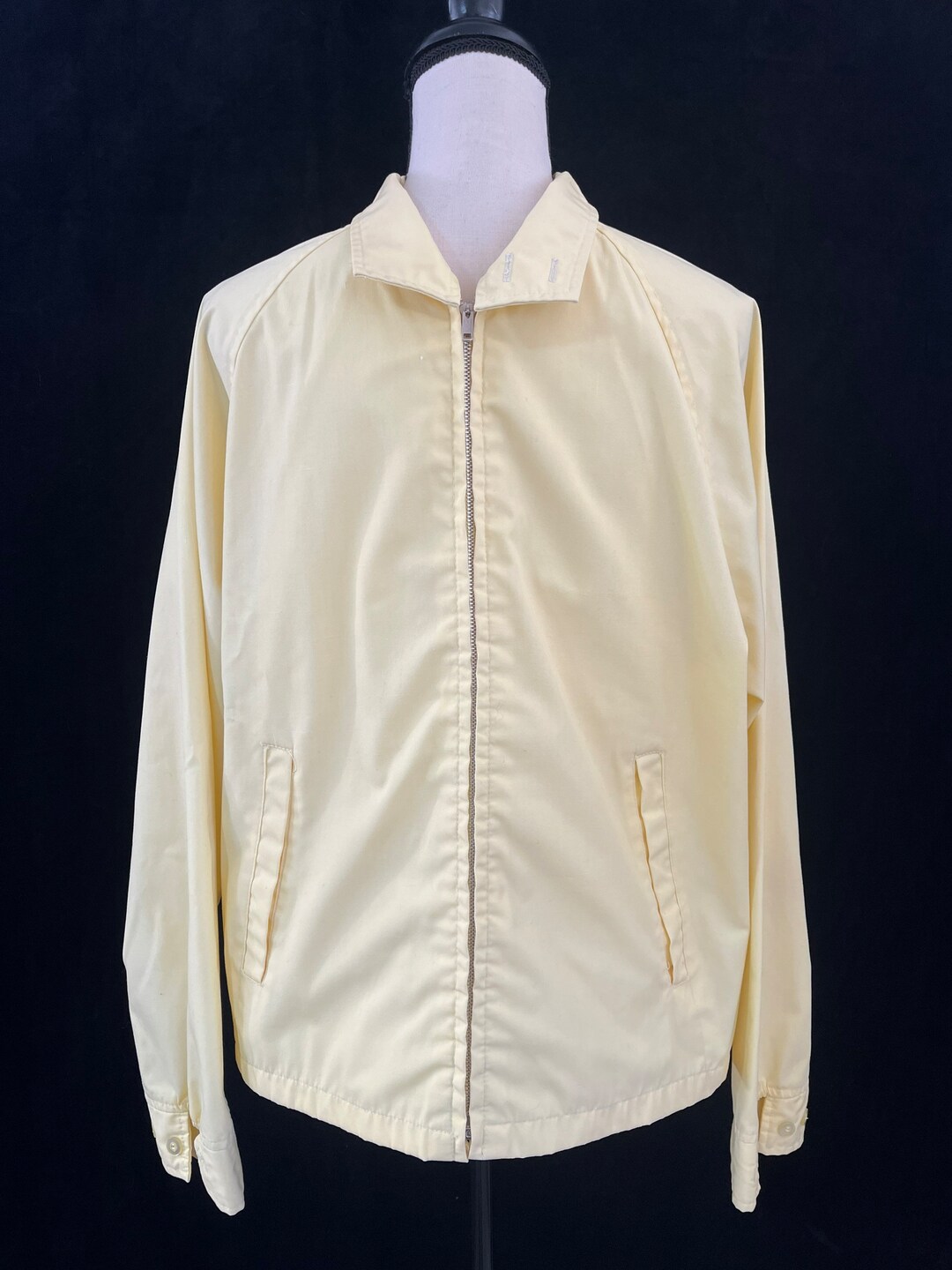Men's Vintage Yellow Zip up Jacket Size Medium - Etsy