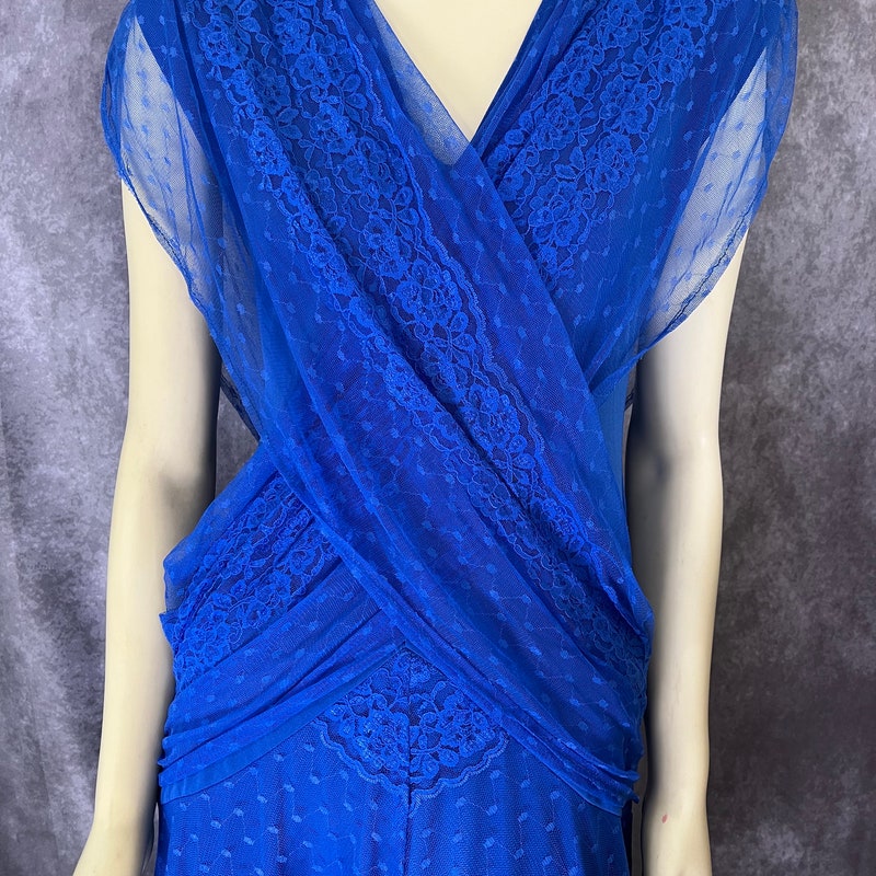 Blue Lace Dress - Etsy