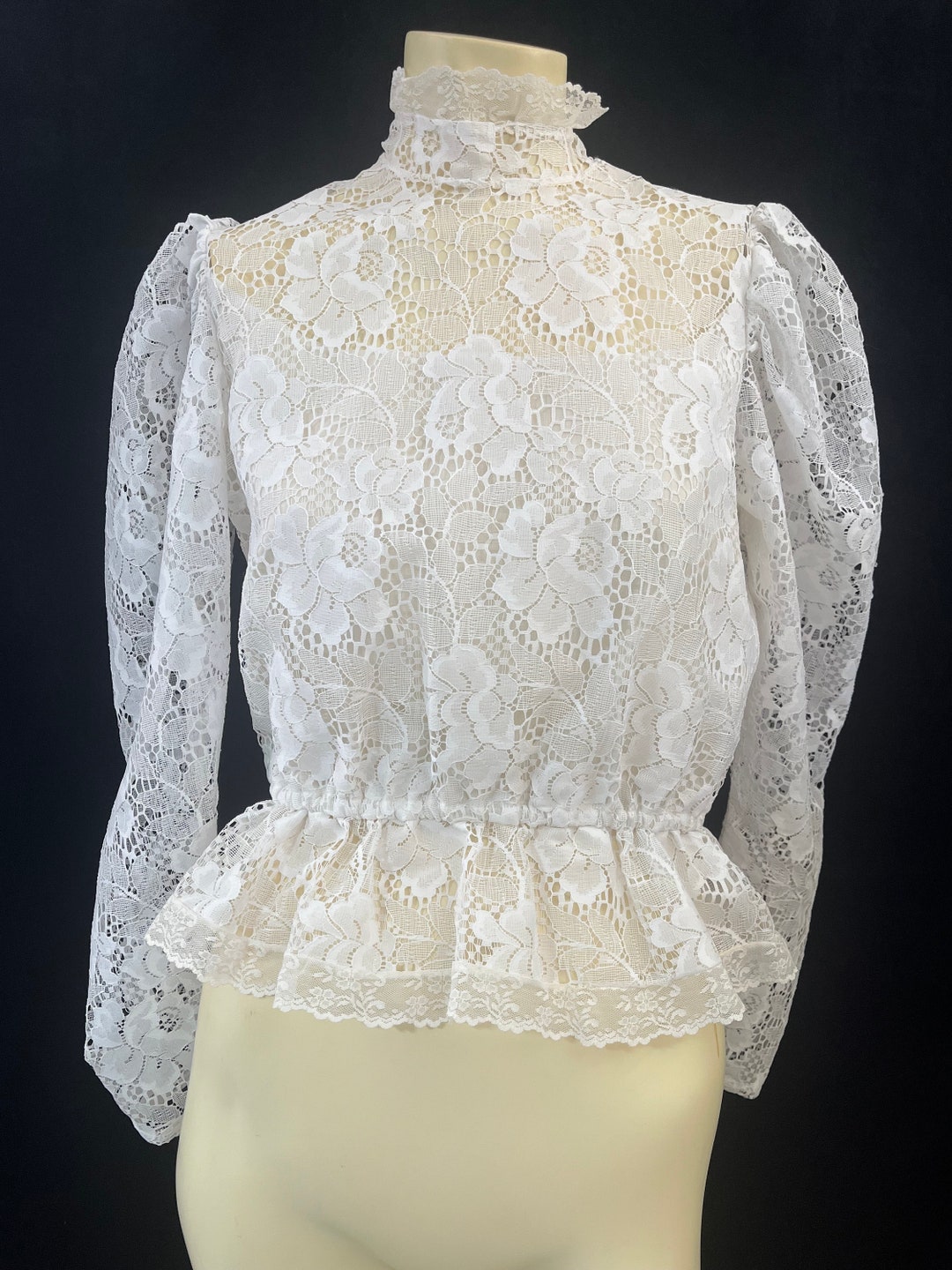 Vintage Edwardian Style Lace Blouse - Etsy