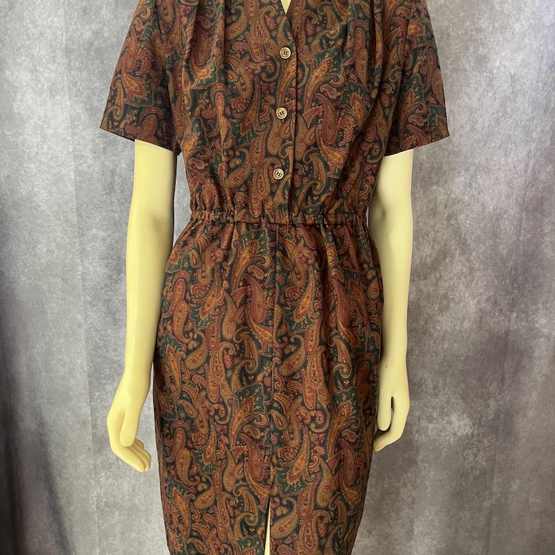 70s Paisley Dress - Etsy