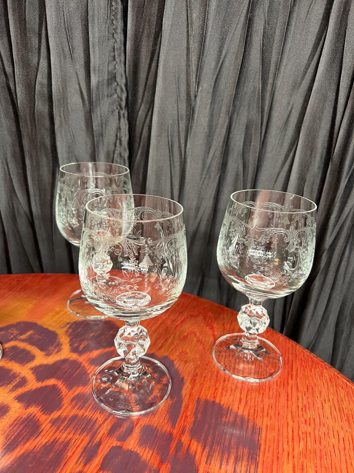 Set of 5 Vintage Bohemia Crystal Made in Czechoslovakia Crystal Wine ...