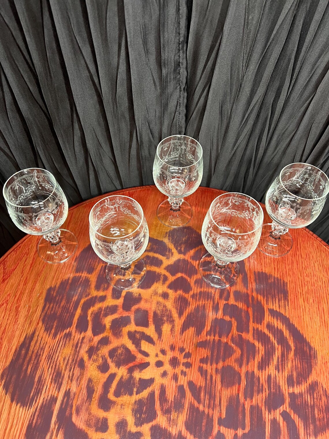 Set of 5 Vintage Bohemia Crystal Made in Czechoslovakia Crystal Wine ...