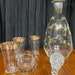MCM Gold Feather and Flower Decanter With Glasses - Etsy