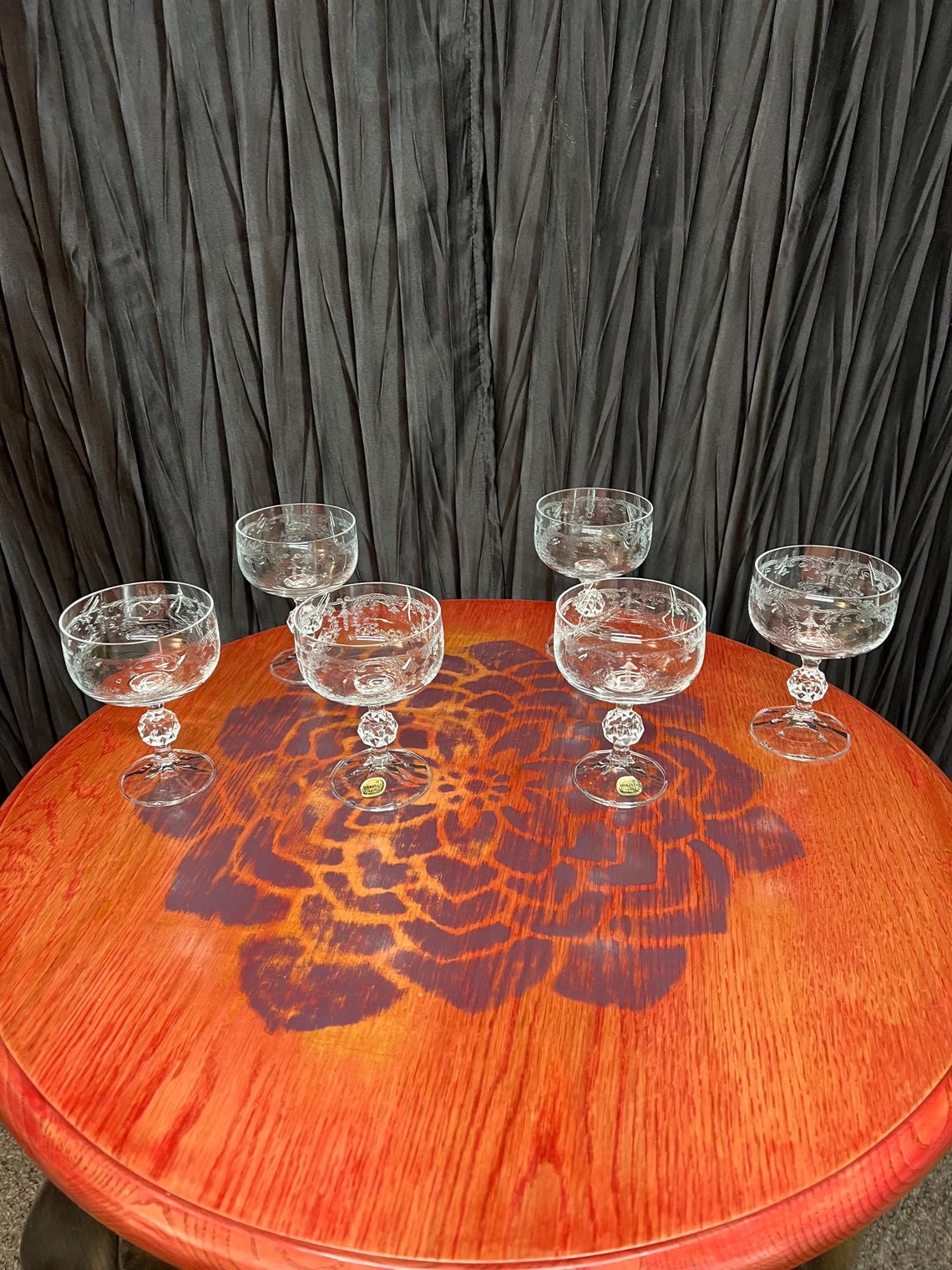 Set of 6 Vintage Bohemia Crystal Made in Czechoslovakia Crystal Wide ...