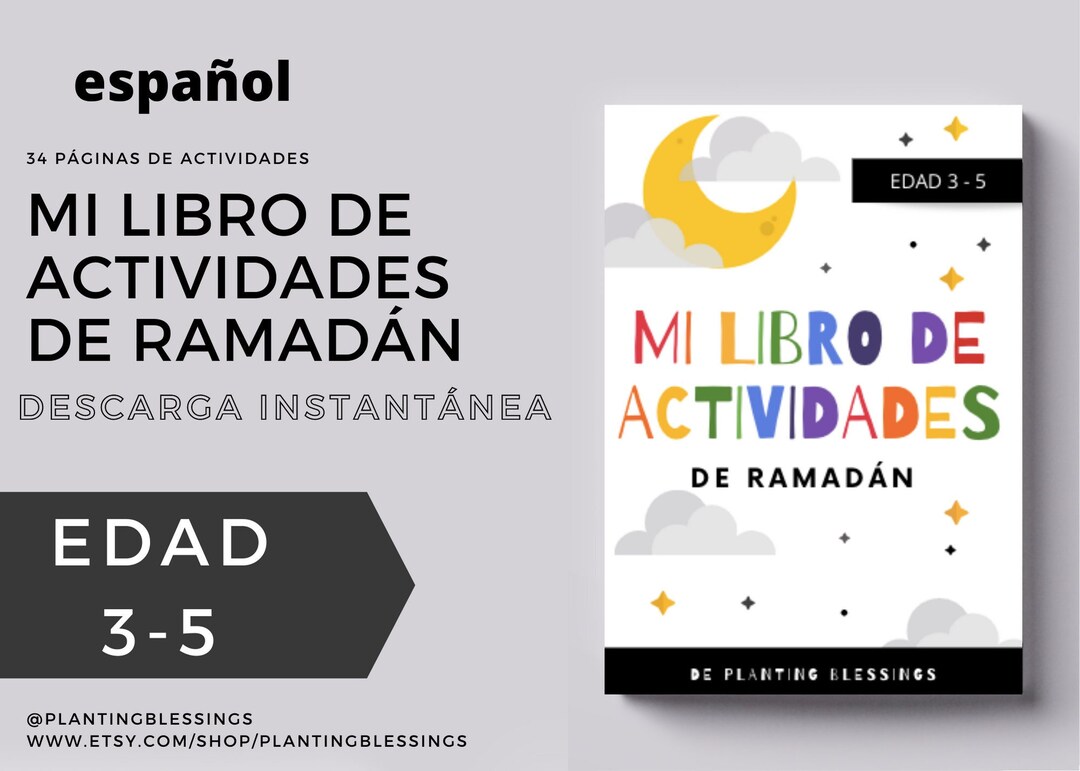 Español Actividades De RAMADÁN SPANISH Ramadan Activity Book age 3-5 - Etsy
