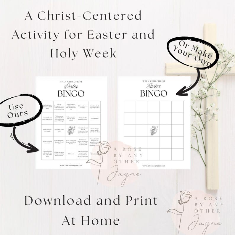 Walk With Christ Easter Bingo | Holy Week Activity for Kids and ...