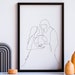 Heavenly Parents Continuous Line Art - Single Line Drawing, Heavenly ...