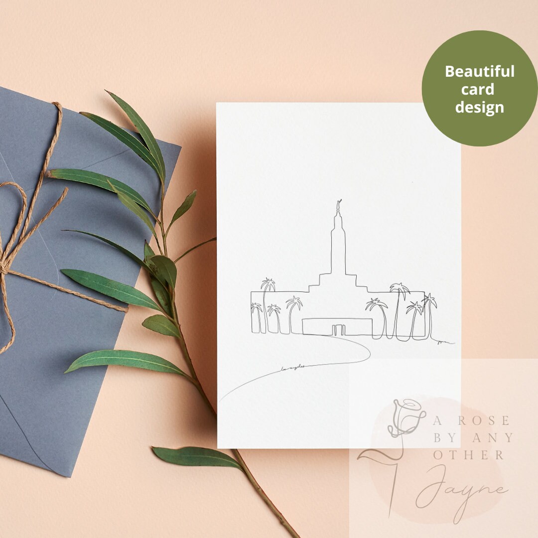 Los Angeles, California LDS Temple - Single Line Art, Continuous Line ...