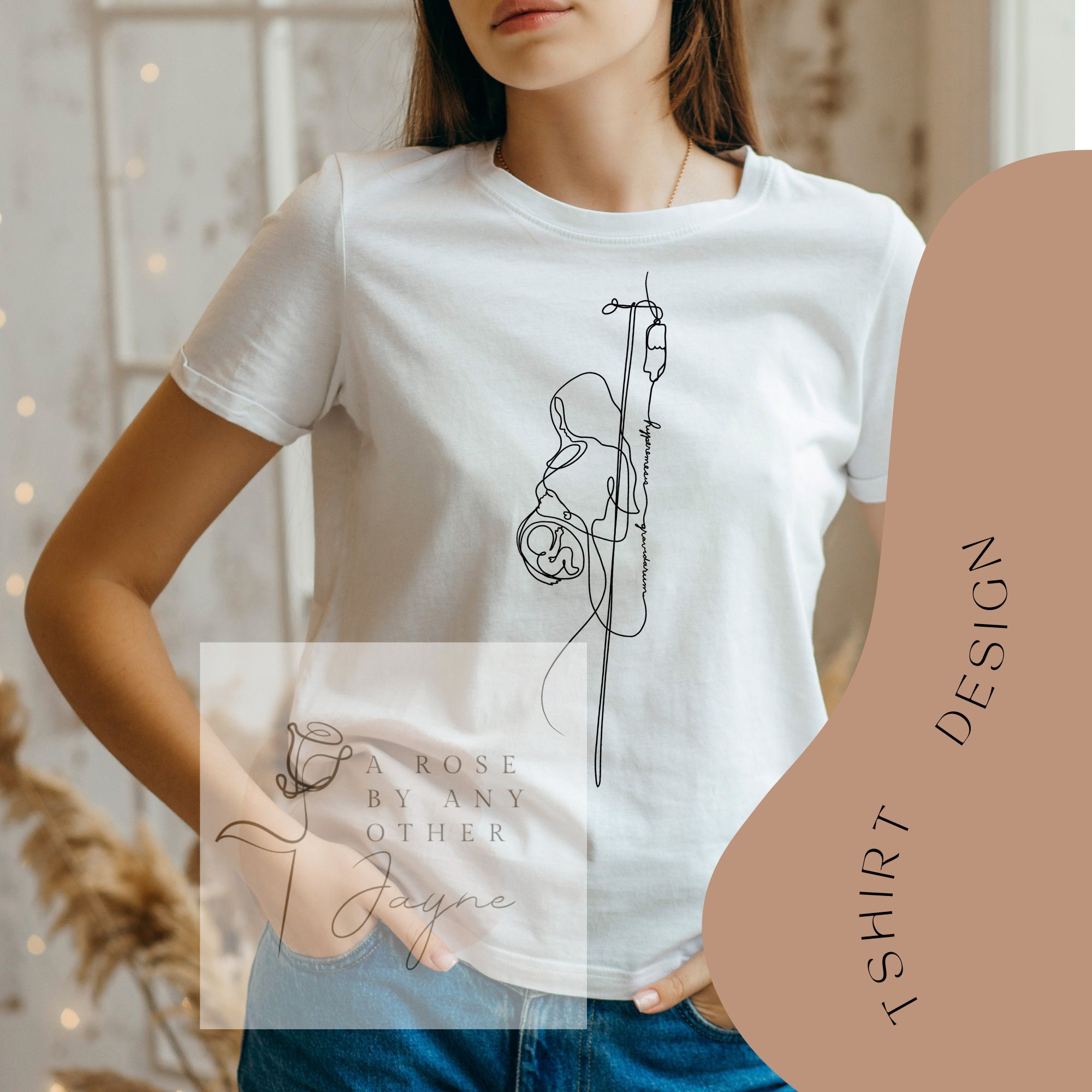 Hyperemesis Gravidarum Continuous Line Drawing - HG Pregnancy PNG ...