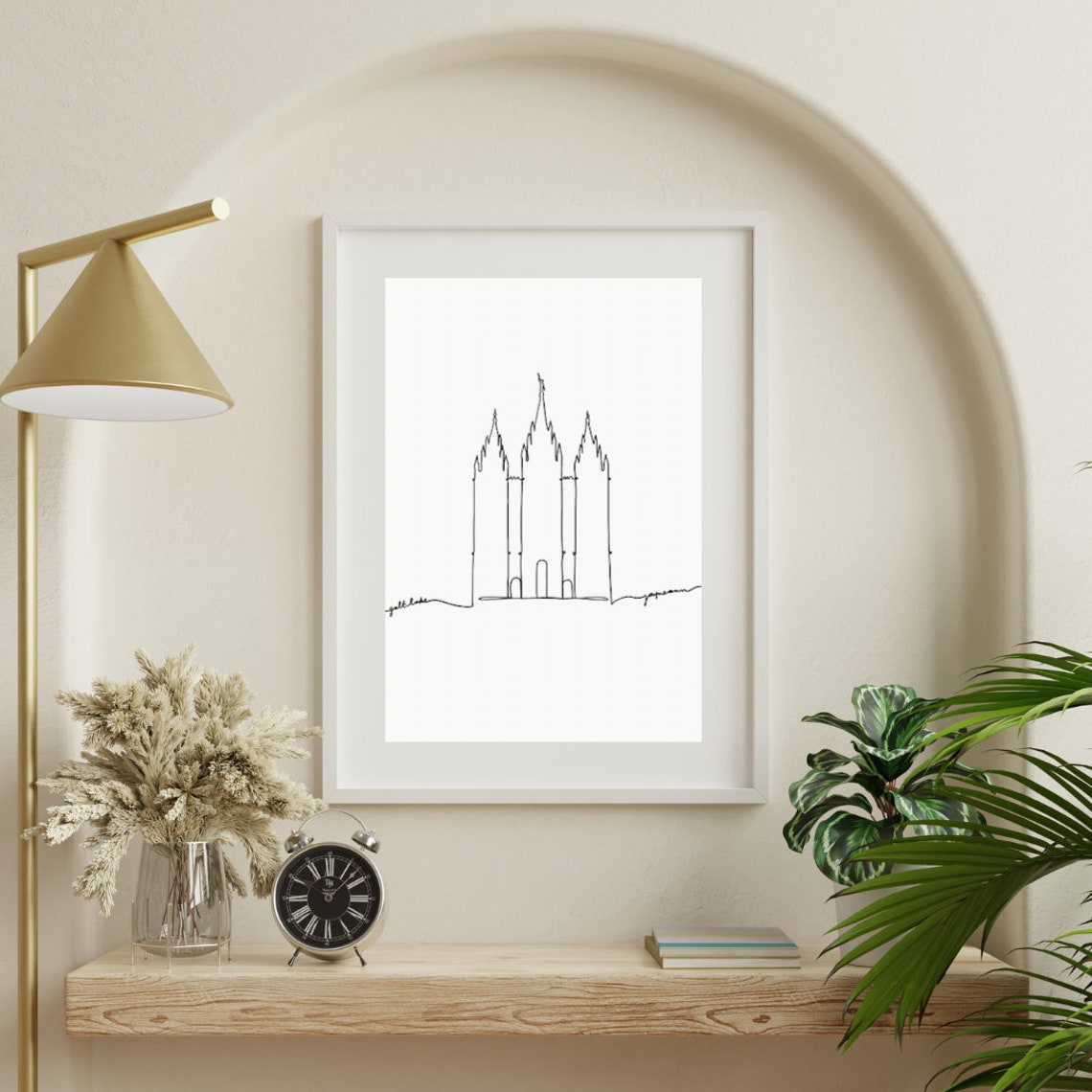Salt Lake LDS Temple Single Continuous Line Drawing - Etsy