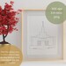Draper, Utah LDS Temple - Single Line Art, Continuous Line Drawing ...