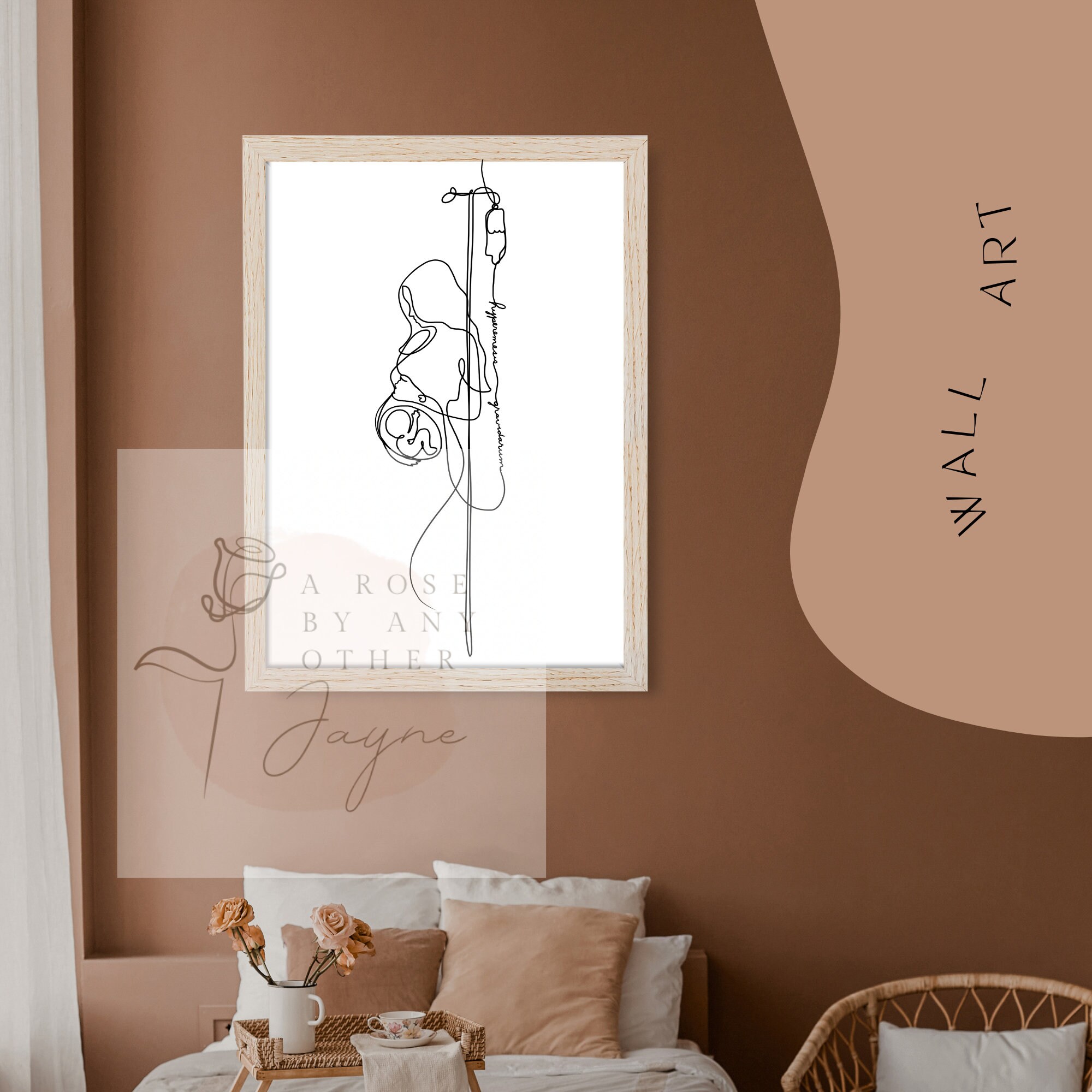Hyperemesis Gravidarum Continuous Line Drawing - HG Pregnancy PNG ...