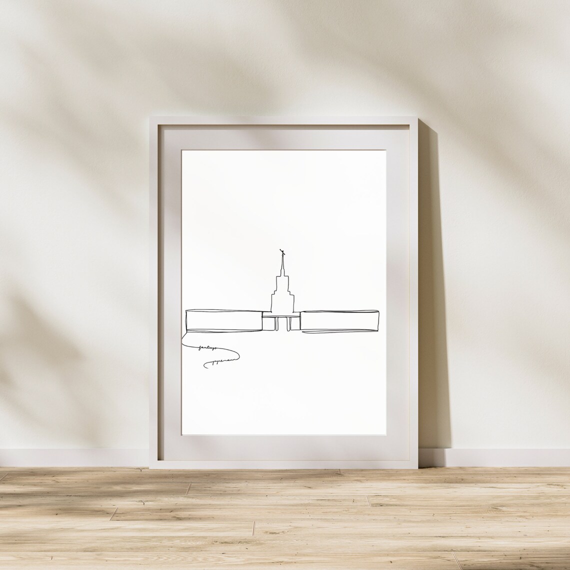 Santiago, Chile LDS Temple Single Line Drawing/continuous Line Art - Etsy