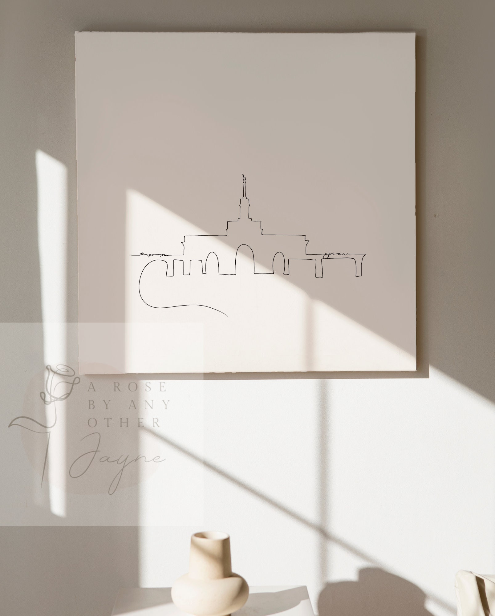 Timpanogos, Utah Temple Single Line Art - Continuous Line Art, LDS ...