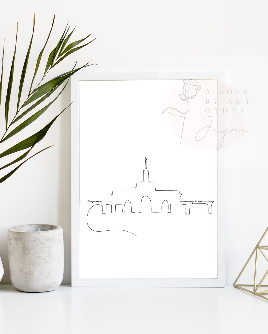 Timpanogos, Utah Temple Single Line Art - Continuous Line Art, LDS ...