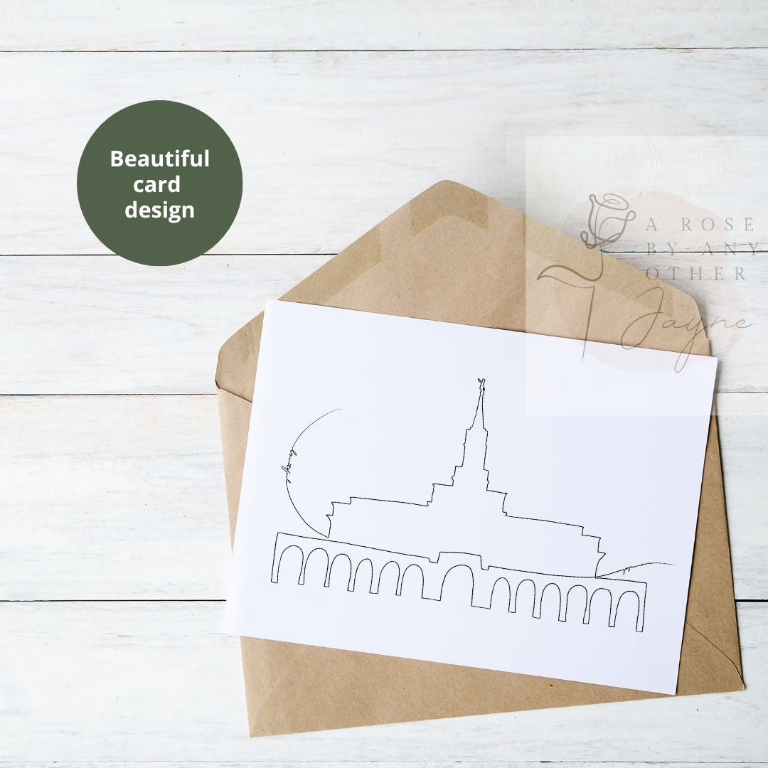 Bountiful LDS Temple - Single Line Art, Continuous Line Drawing ...