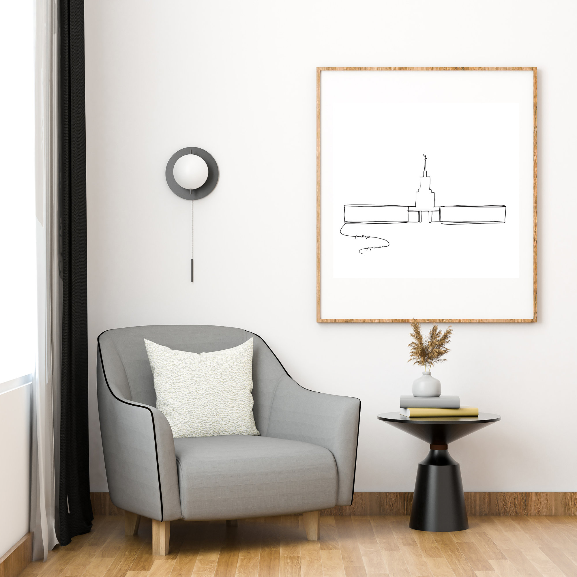 Santiago, Chile LDS Temple Single Line Drawing/continuous Line Art - Etsy