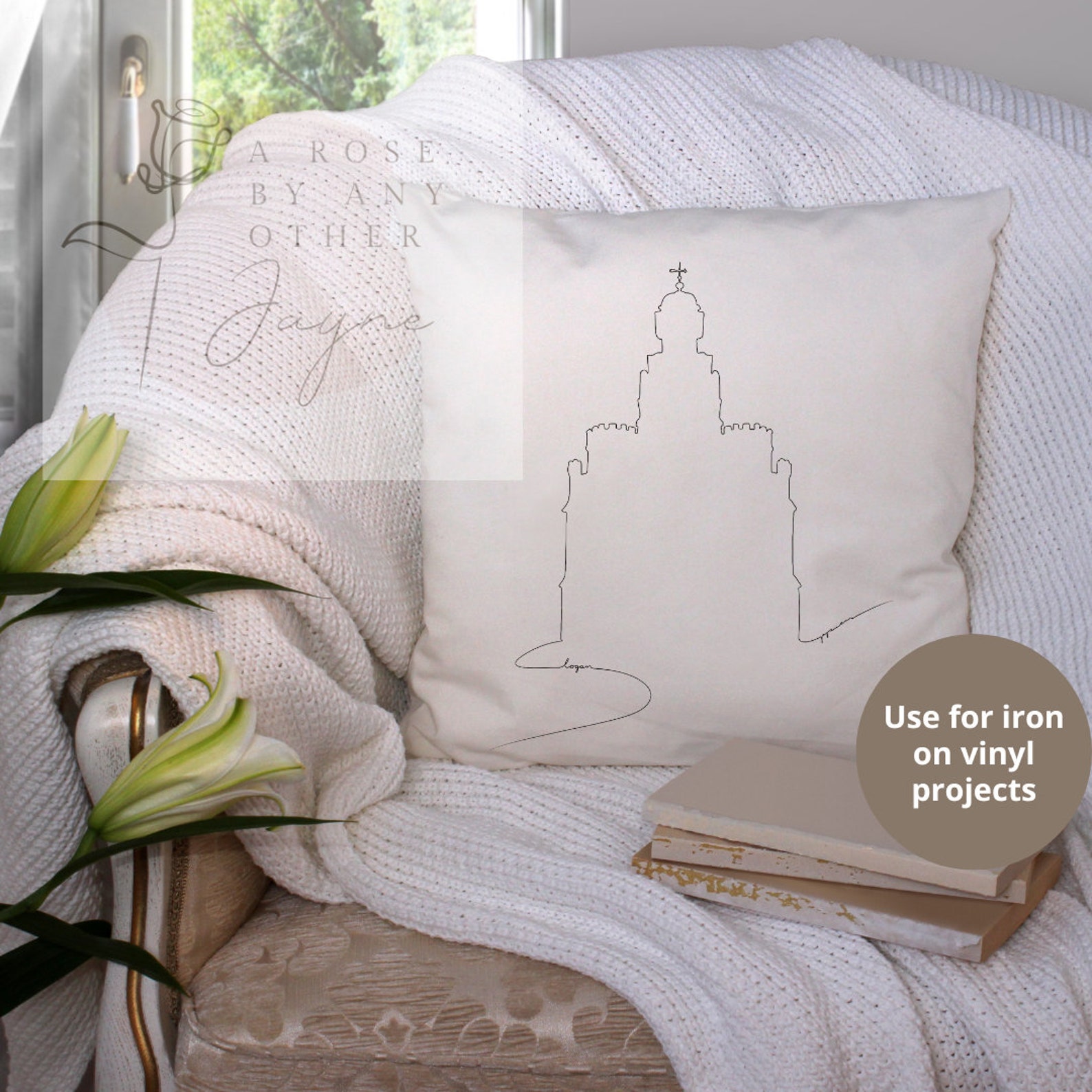 Logan, Utah LDS Temple - Single Line Art Continuous Line Drawing ...