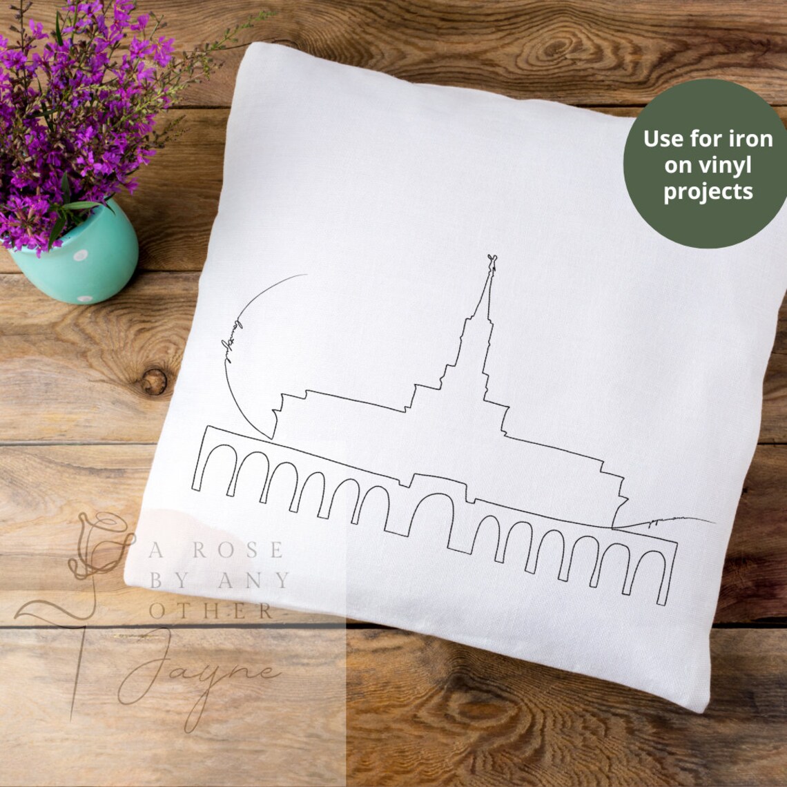 Bountiful LDS Temple - Single Line Art, Continuous Line Drawing ...