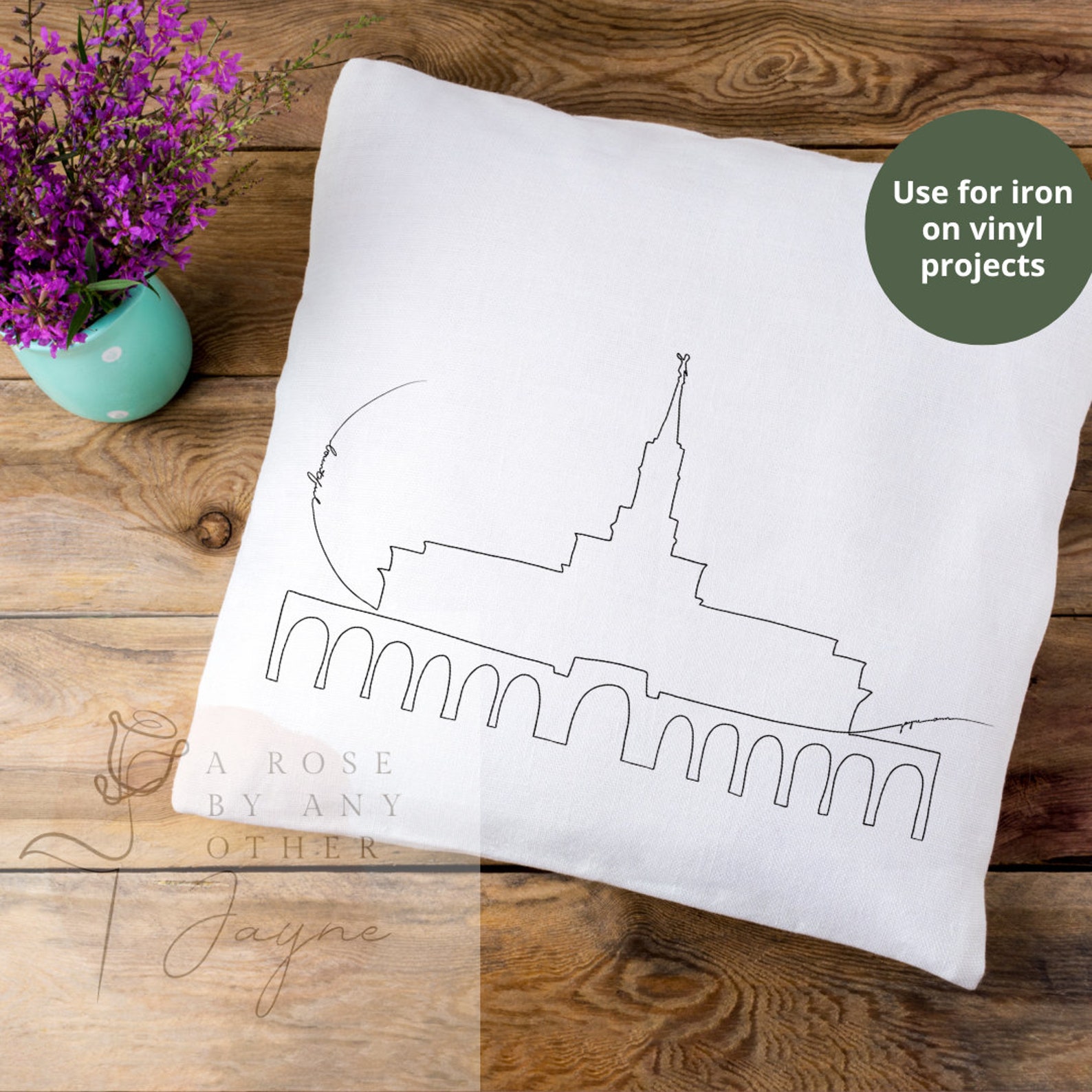 Bountiful LDS Temple - Single Line Art, Continuous Line Drawing ...