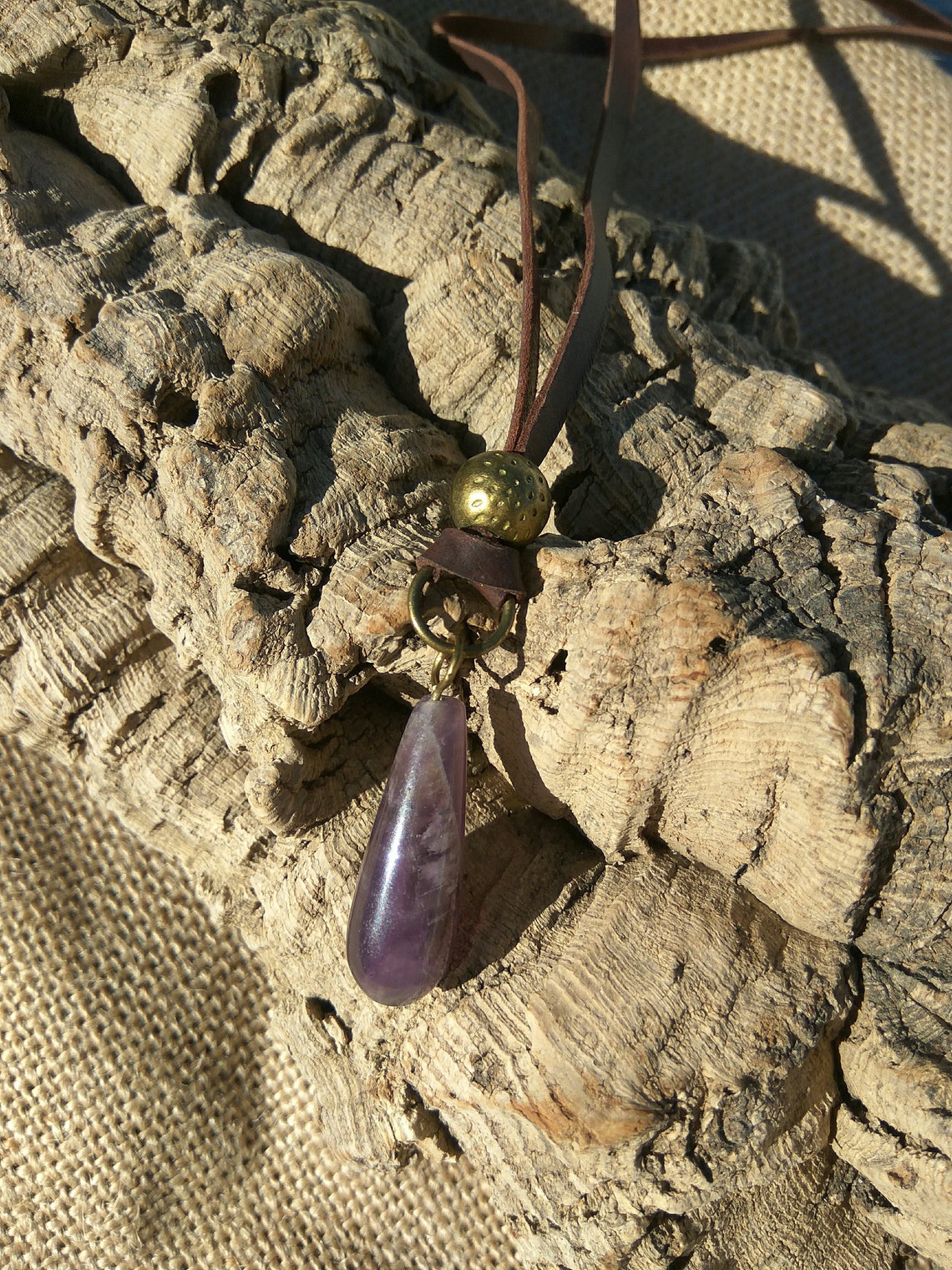 Amethyst Gem Choker Necklace for Women, Semi Precious Stone Choker ...