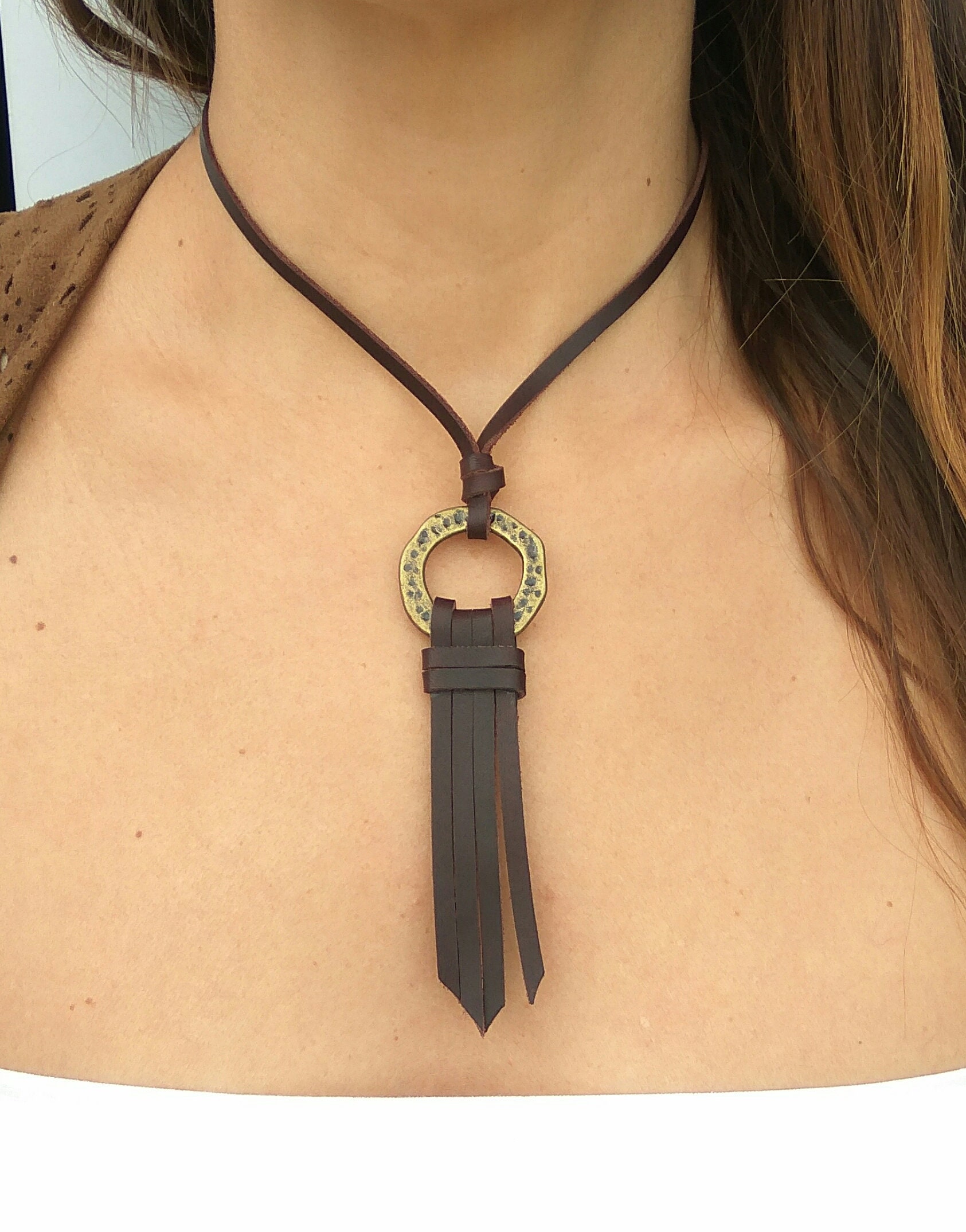 Minimalist Necklace Fringe Necklace Long Necklace Boho | Etsy